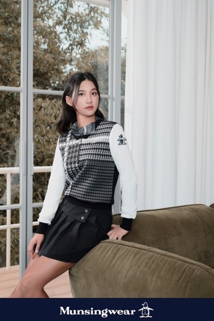 格紋幾何設計毛衣